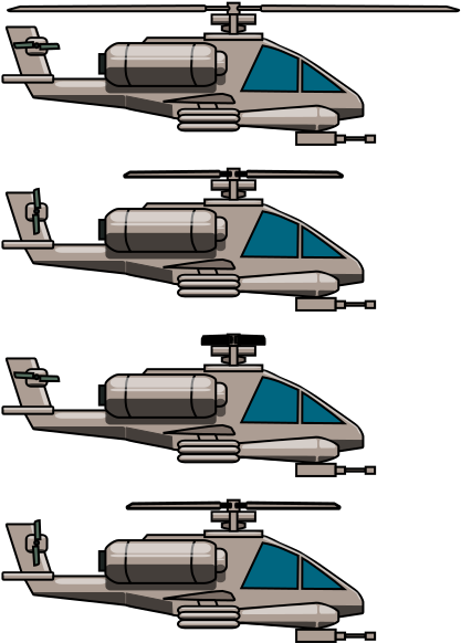 Download Transparent Attack Helicopter Animated Sprite - Helicopter ...