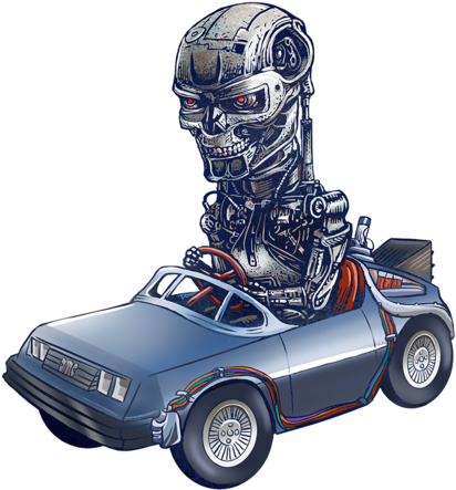 Download I'll Be Back To The Future - Model Car - Full Size PNG Image ...