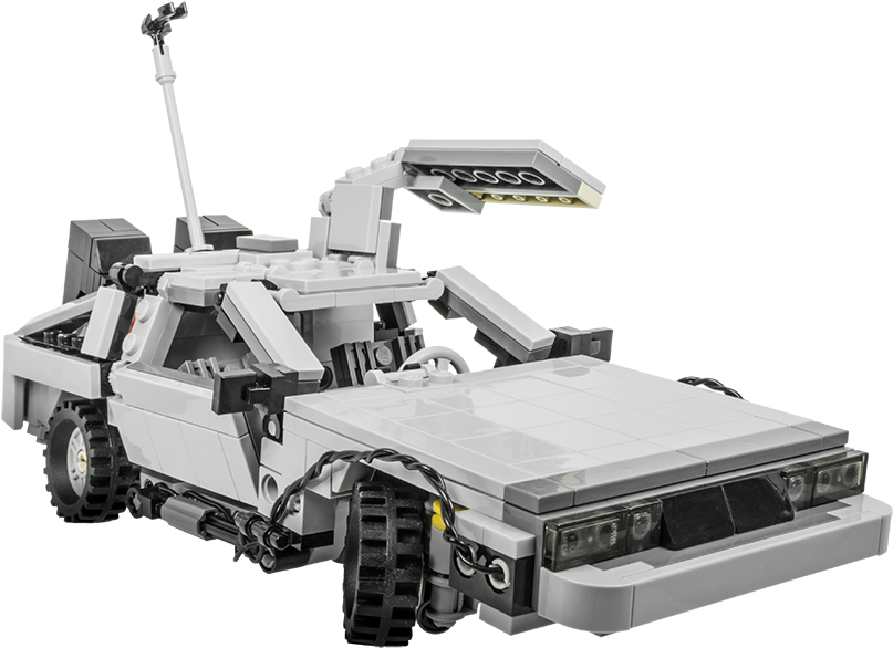 Download Lego Delorean Time Machine - Full Size PNG Image - PNGkit
