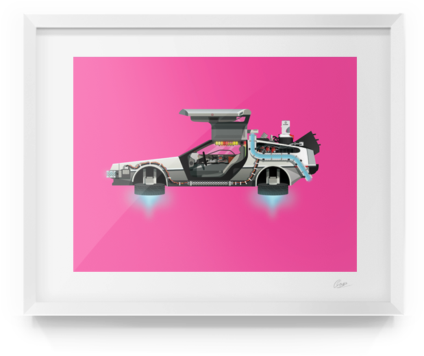 Download Delorean-frame - Full Size PNG Image - PNGkit