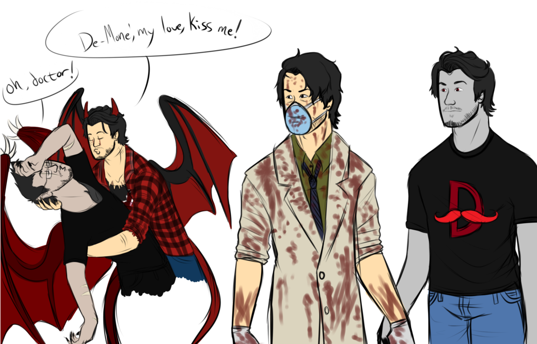 Download Gdi By Satan - Markiplier X Reader Fan Art - Full Size PNG ...