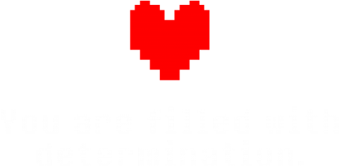 Download Transparent Tricouri Si Bluze Cu Undertale Determination Heart ...