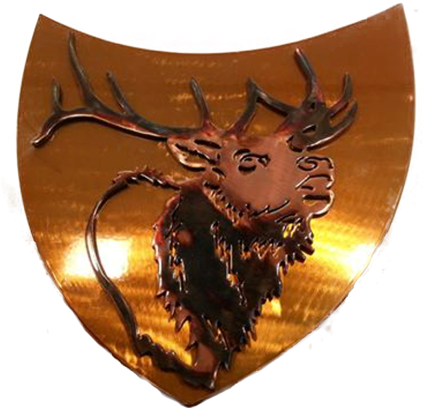Download Elk Head On Gold Shield Backing - Gold - Full Size PNG Image ...