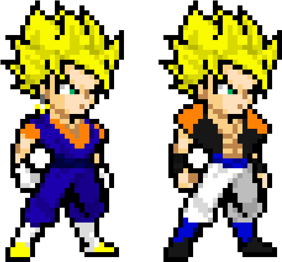 Download Ssj Vegito Gogeta Sprites - Gogeta Vegito Pixel Art - Full ...