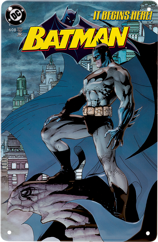 Download Embossed Tin Plate - Batman 608 Second Print - Full Size PNG ...