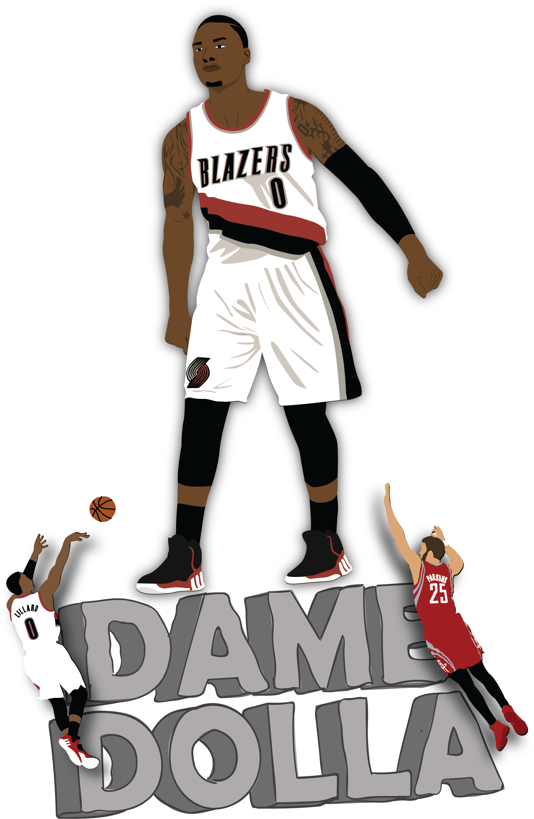 Download Damian Lillard Dame Dolla Illustration - Illustration - Full ...