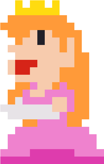 Download Emo Hamster - Princess Peach 8 Bit - Full Size PNG Image - PNGkit