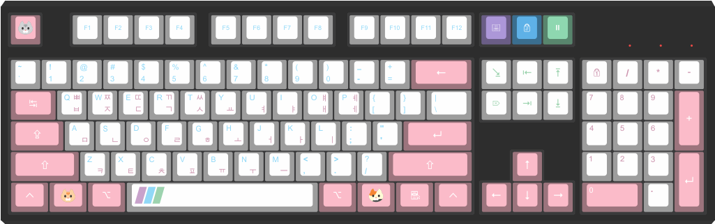 Download K Pop By Skeletor 104 Key Custom Mechanical Keyboard ...