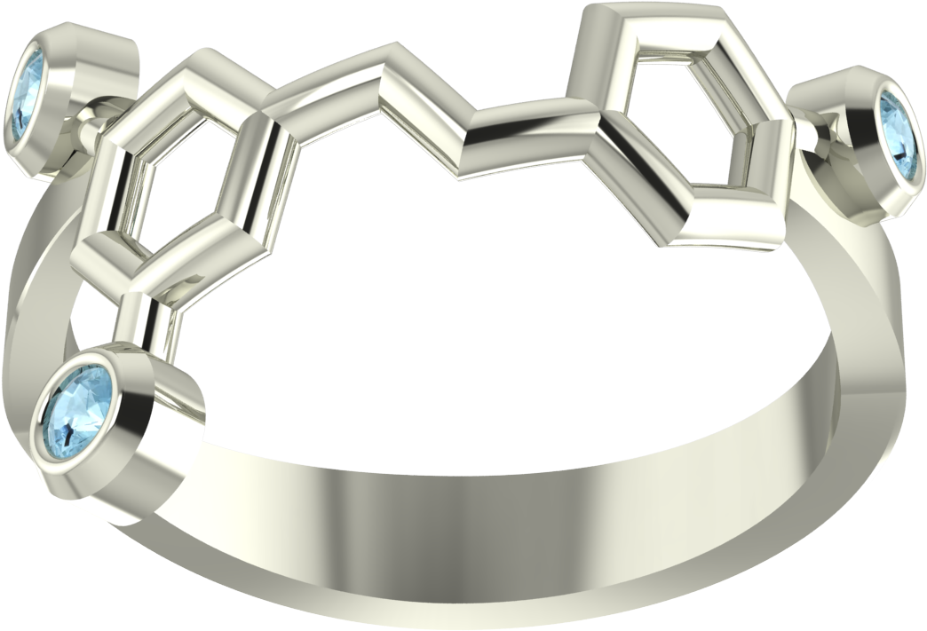 Download Wine Ring Png - Molecule Wine (resveratrol) Platinum Ring Set ...