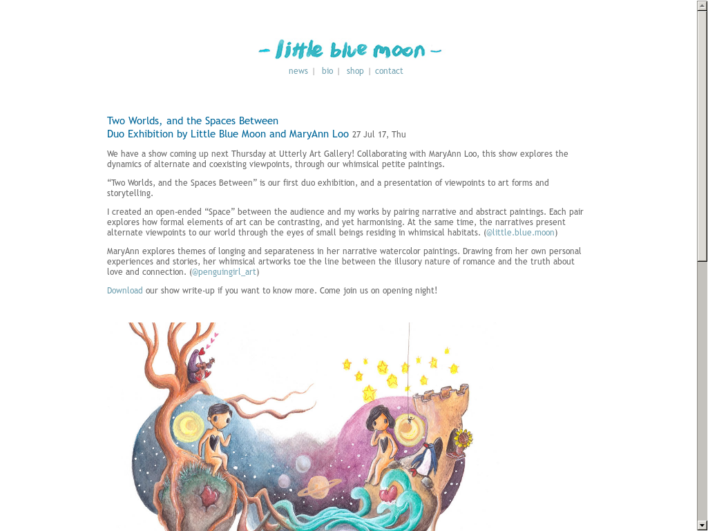 Download Little Blue Moon Website History - Graphic Design - Full Size ...