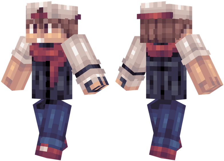 Download Red Scarf - Minecraft Skins With Scarf - Full Size PNG Image ...