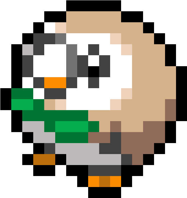 Download Rowlet - Rice Bowl Pixel Art - Full Size PNG Image - PNGkit