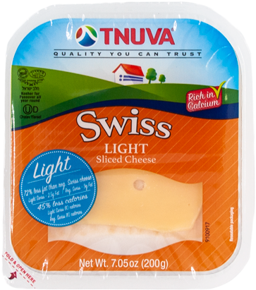 Download Swiss Sliced Cheese Light - Tnuva Light Swiss Cheese, Sliced ...