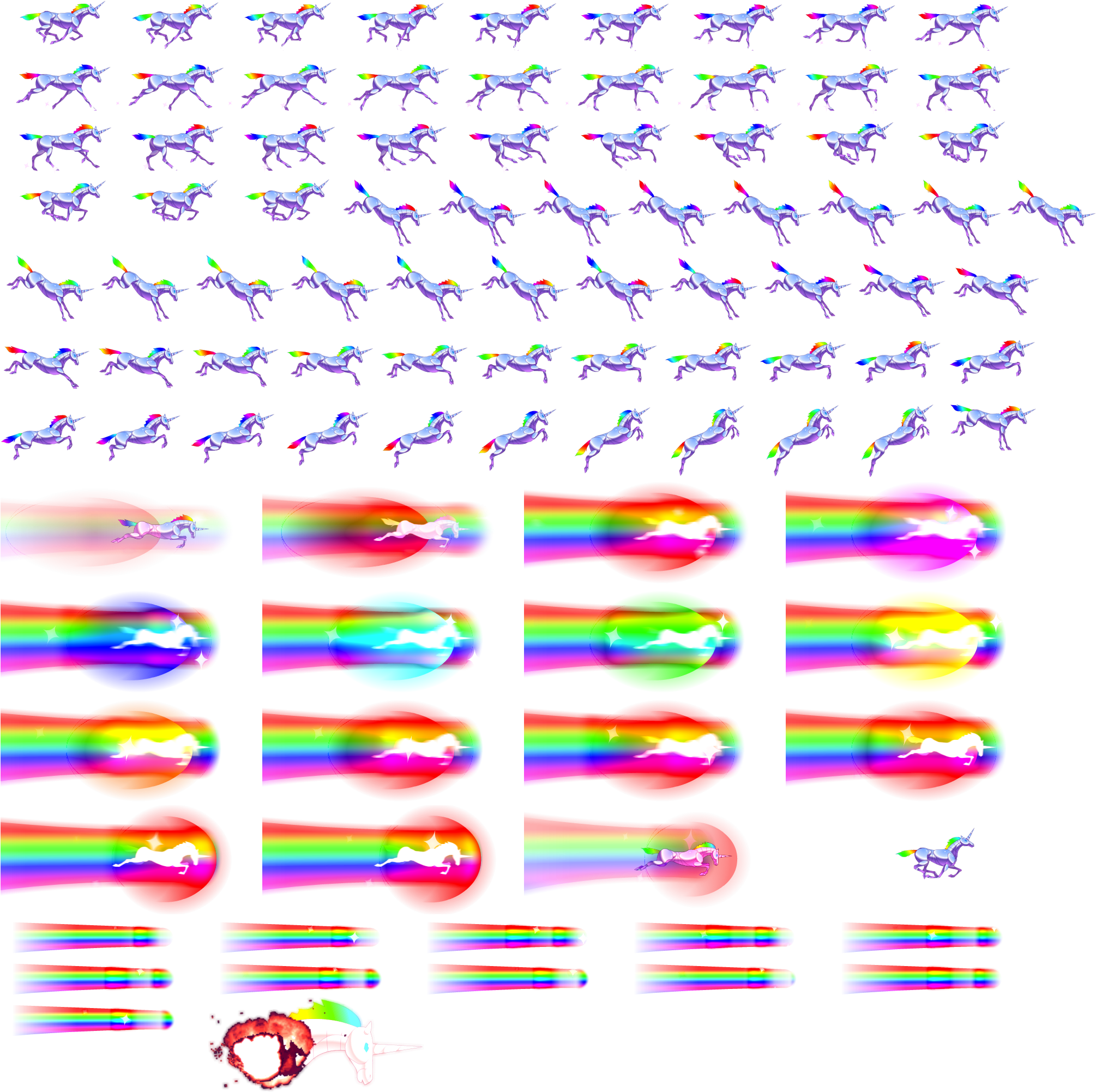 Download Click To View Full Size - Robot Unicorn Attack Sprite - Full ...