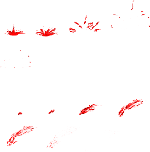 Download Transparent Splat Transparent Animated - Blood Sprite Sheet ...