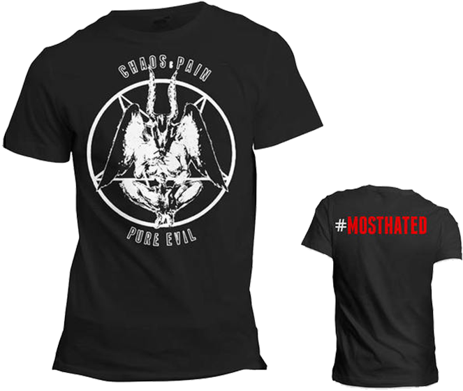 Download Baphomet Pure Evil Shirt - Chaos And Pain Hooligan Shirt ...