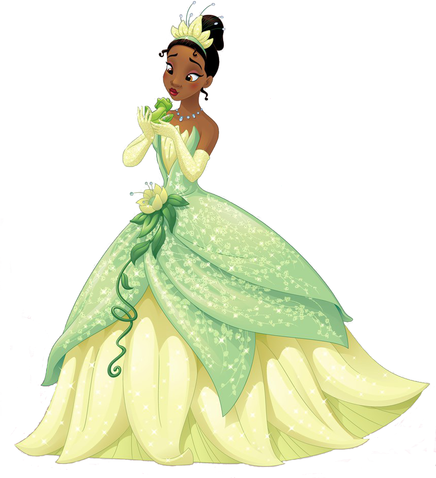 Download Transparent Princess Tiana Png Picture Black And White ...