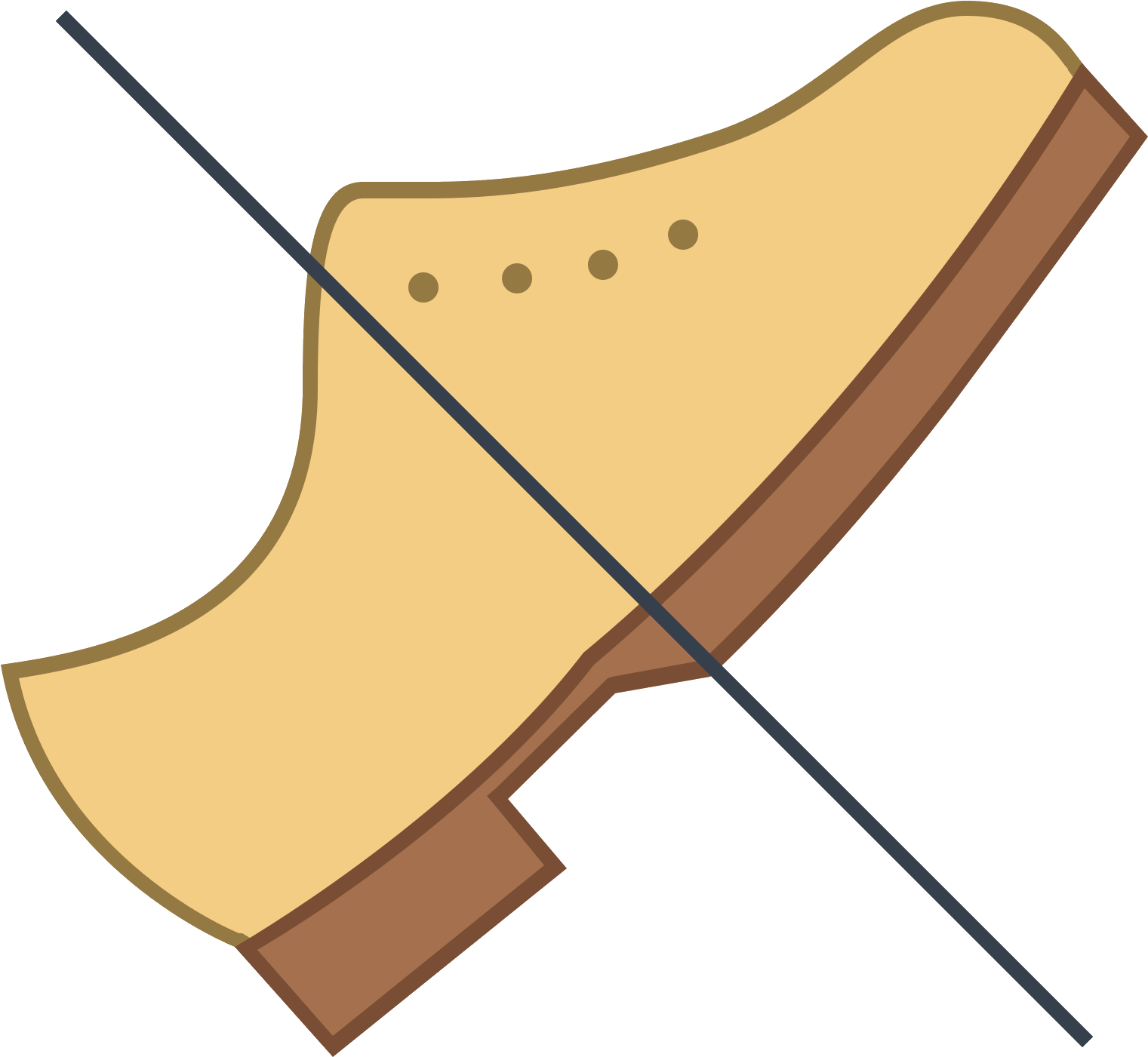 Download This Icon Depicts A Pair Of Shoes With A Slash Mark - Shoe ...