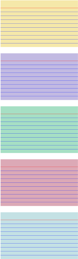 Download This Free Clipart Png Design Of Colored Index Cards - Full ...