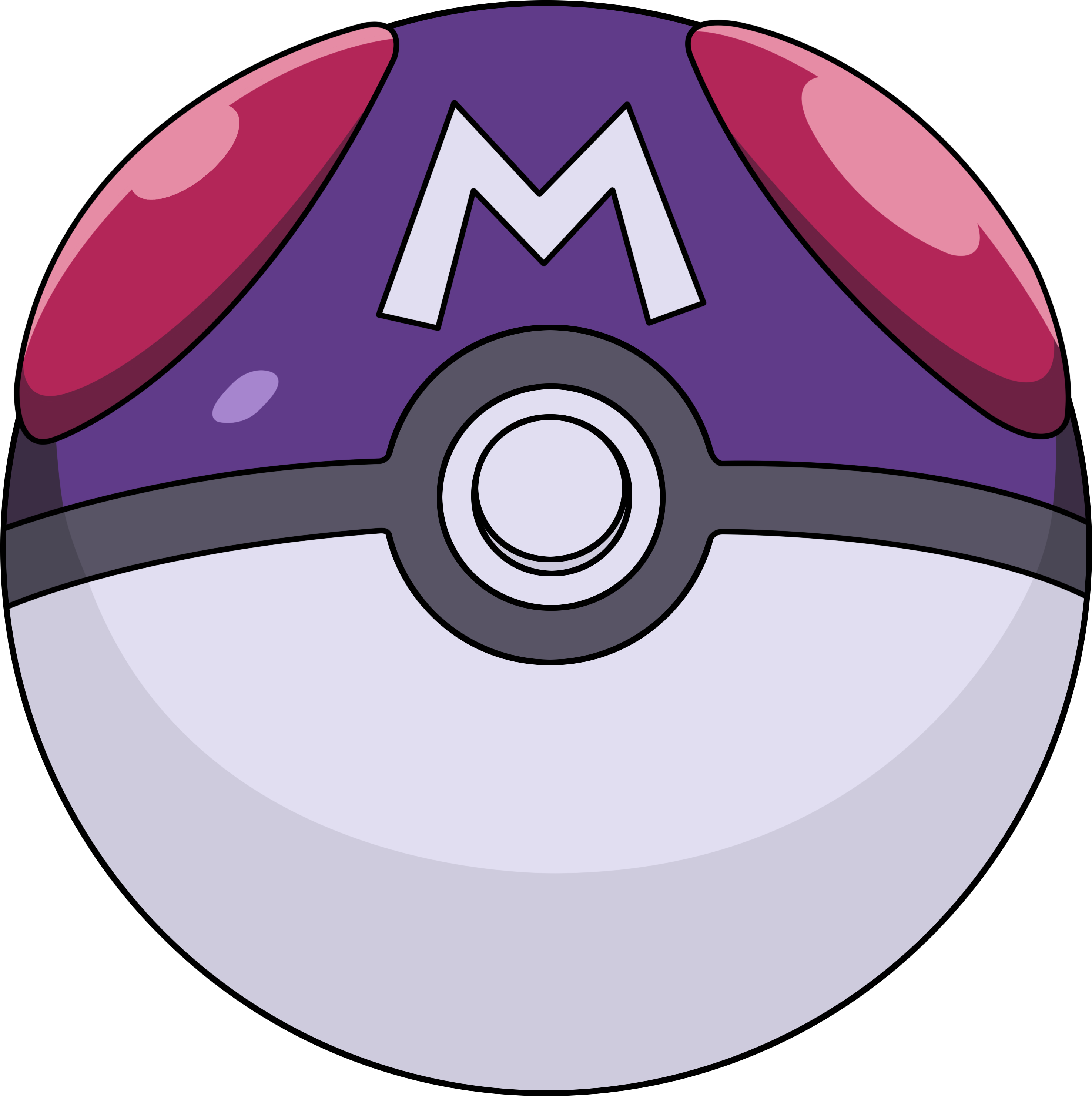 Download 613kib, 3041x3000, Master Ball 02 By Adfpf1-d7ea627 - Pokeball ...