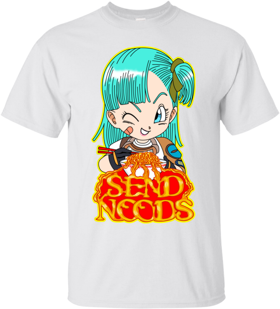 Download Bulma Send Noods Basic Tee - Breast - Full Size PNG Image - PNGkit