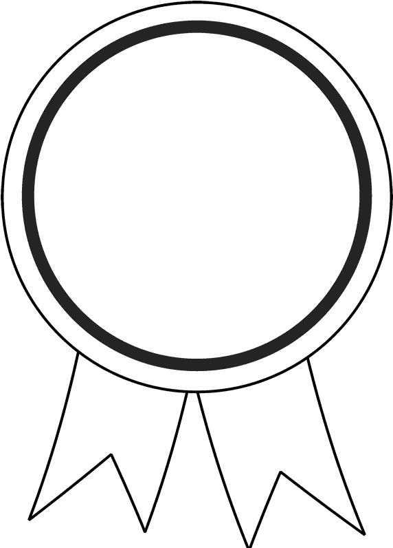 Download Prize Rubber Stamp Border - Black And White Winner Ribbon ...