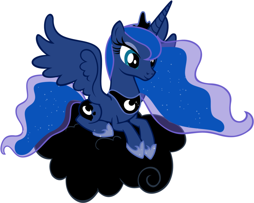 Download Princess Luna Png - Princess Luna On A Cloud - Full Size PNG ...