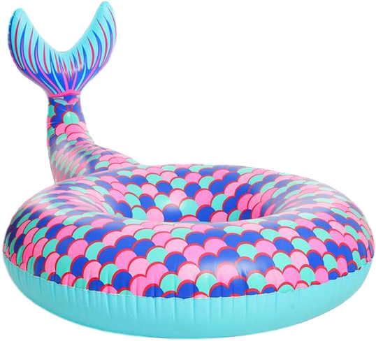 Download Inflatable Mermaid Tail Pool Floatie - Swim Ring - Full Size ...