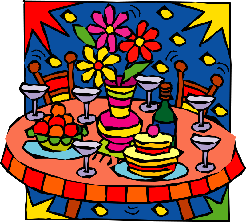 Download Free Graphics Of Parties Table - Free Clipart Party Food ...