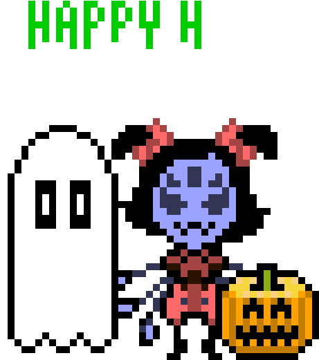 Download Happy Halloween - Undertale Muffet X Mettaton - Full Size PNG ...