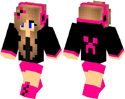 Download Minecraft Skins Pink Creeper Girl - Full Size PNG Image - PNGkit