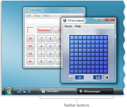 Download Picture Showing Calculator And Minesweeper On The Desktop ...