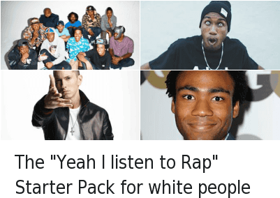 Download Childish Gambino, Eminem, And Rap - White People Rapping Meme ...