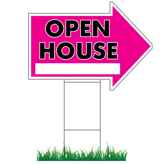 Download 16" X 24" Open House Directional Arrow Signs & Stakes - Signs ...