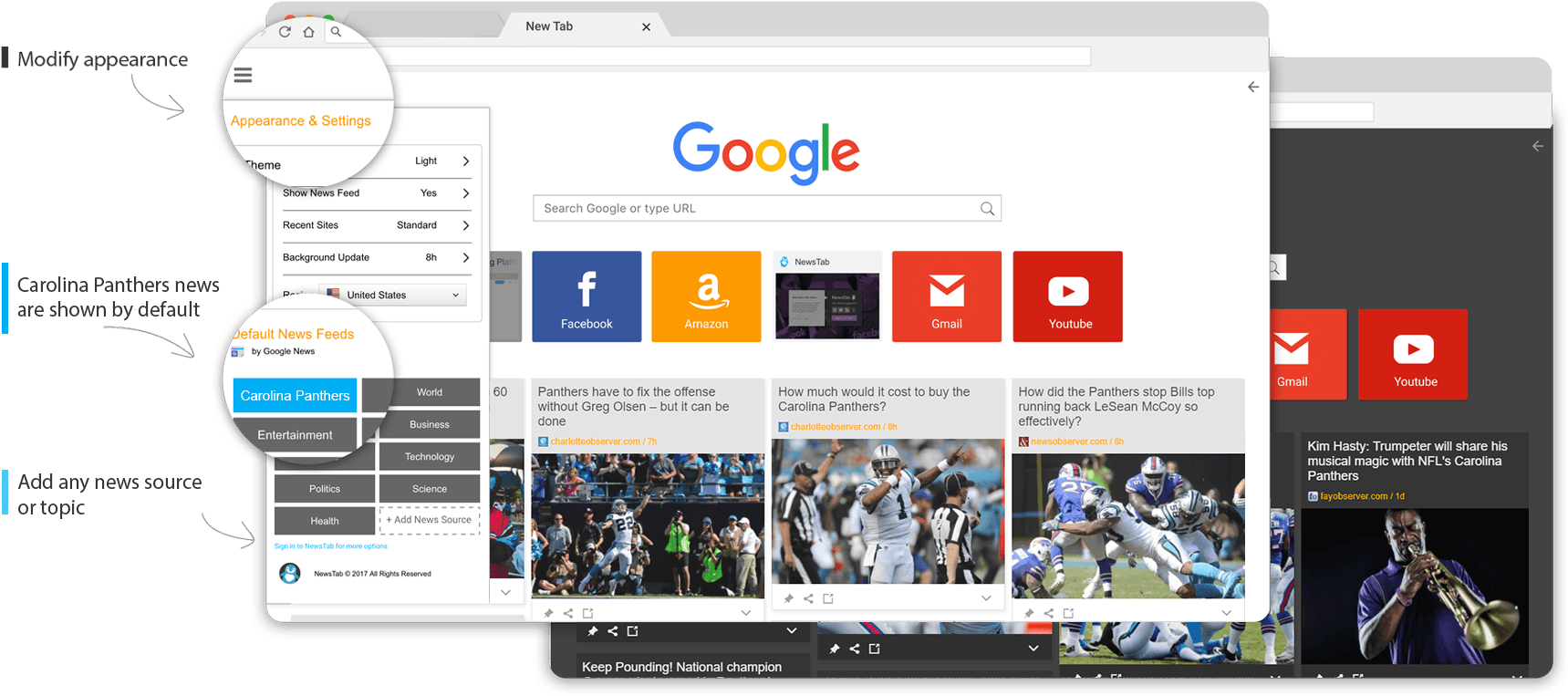 Download Carolina Panthers News Newstab - Google - Full Size PNG Image ...