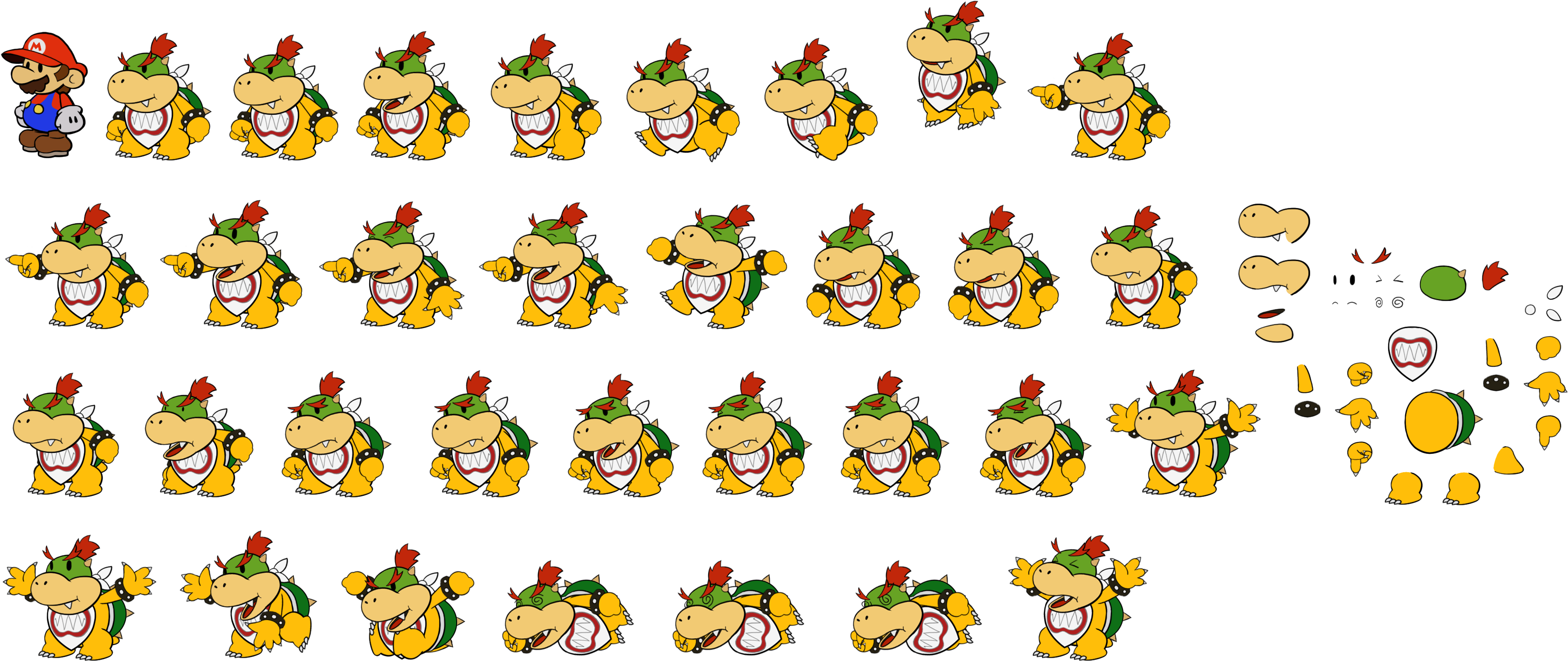 Download Click For Full Sized Image Bowser Jr - Paper Bowser Jr - Full ...