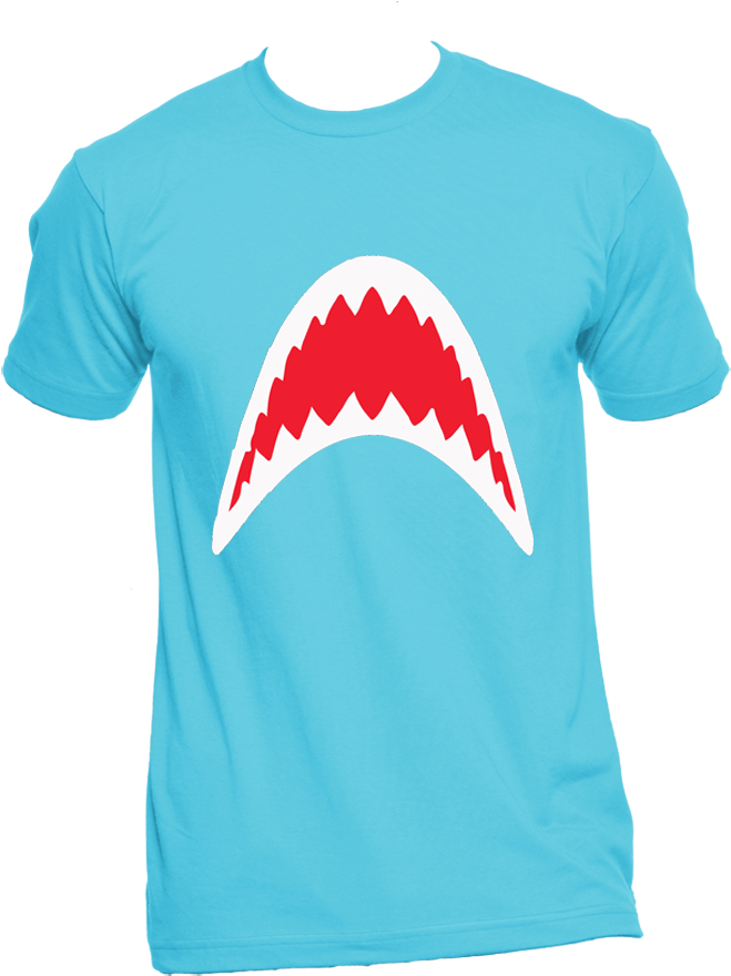 Download Shark Jaws Shirt Turquoise Aa2001 Original - Bike Pyle Unisex T-shirt - Full Size PNG ...
