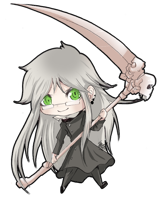 Download Japanese Drawing Shinigami - Undertaker Black Butler Chibi - Full Size PNG Image - PNGkit