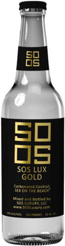 Download Sos Lux Gold Carbonated Cocktail Bottle - Full Size PNG Image ...