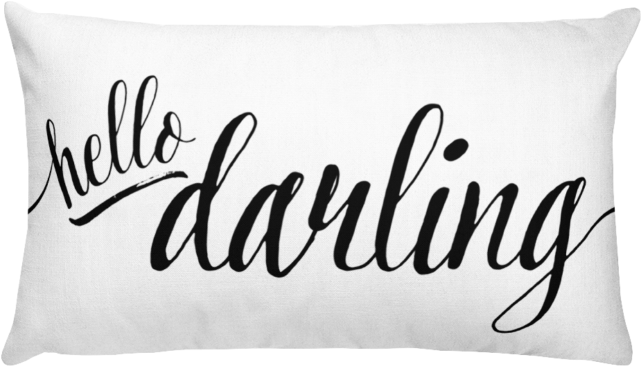 Download Hello Darling Black & White Pillow - Hero Arts Mounted Rubber ...