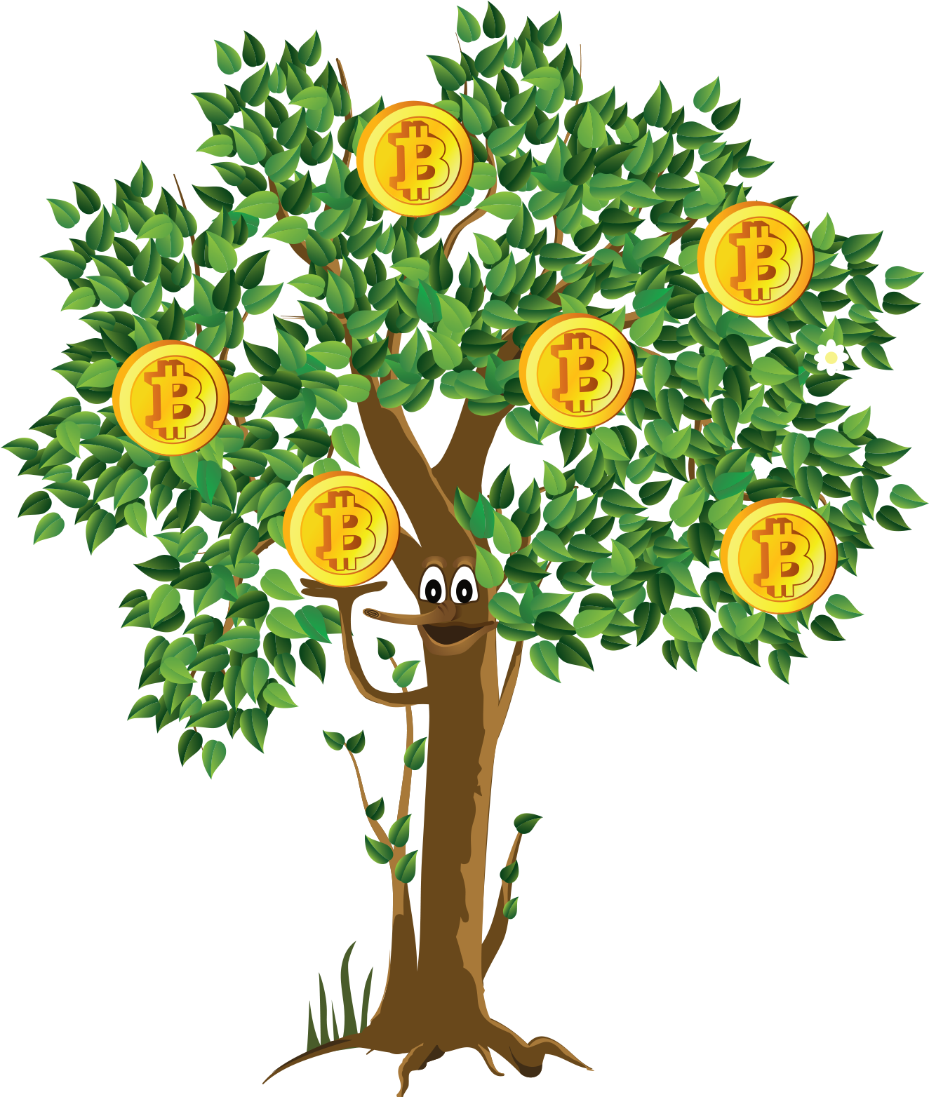 Download 3440522 - Bitcoin Tree - Full Size PNG Image - PNGkit
