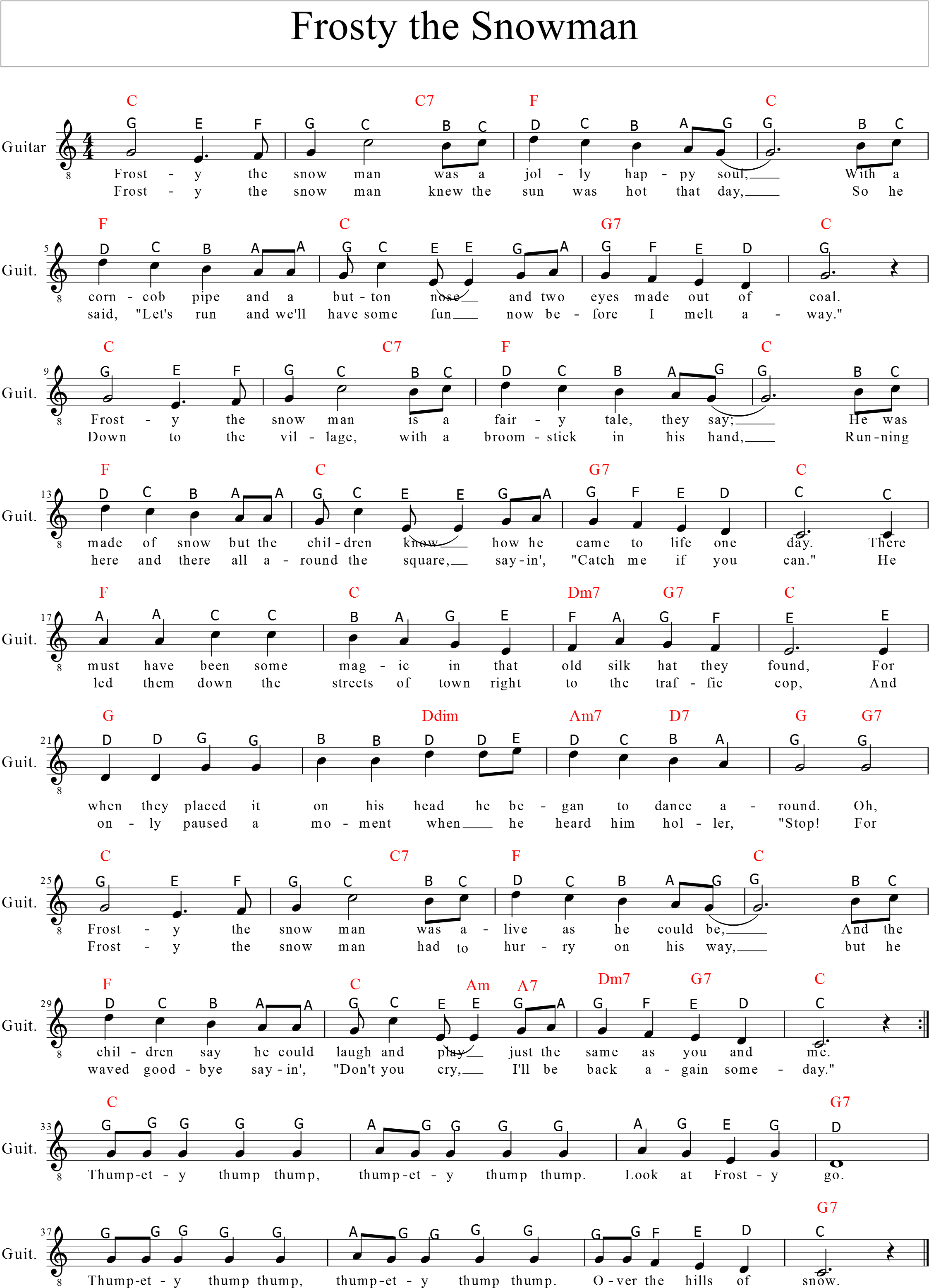 Download Christmas Song Frosty The Snowman - Frosty The Snowman Music ...