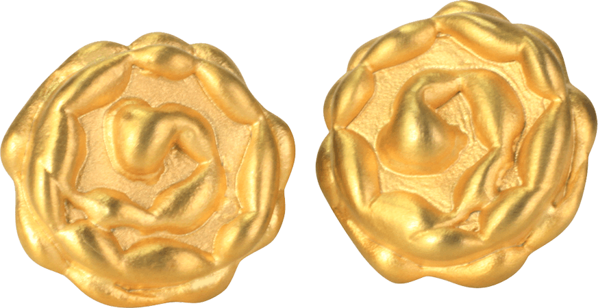 Download High-end, Pair Of 18k Gold Post Earrings Named The - Gold ...