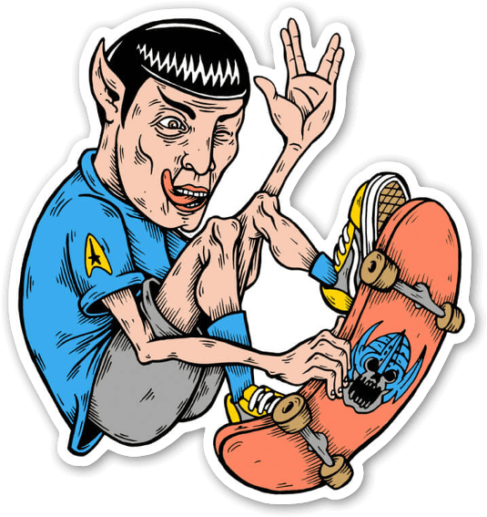 Download Transparent Spock Skater Sticker - Stickers Skate Png - PNGkit