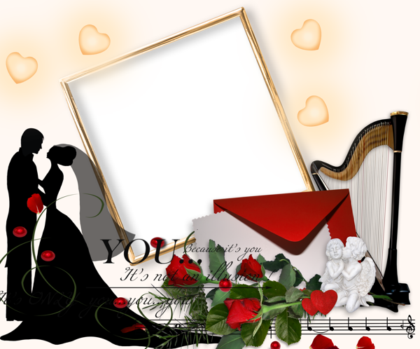 Download Romantic Wedding Png Photo Frame - Frame Wedding Day Png ...