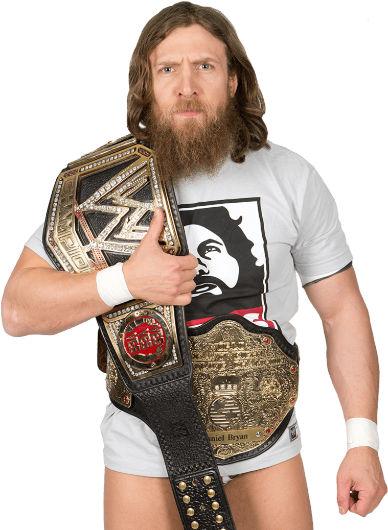 Download Daniel Bryan With Belt - Wwe Daniel Bryan 2018 - Full Size PNG ...