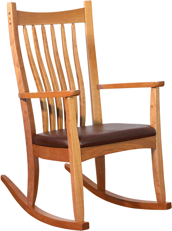 Download Cherry Wooden Rocking Chair - Wicker - Full Size PNG Image ...