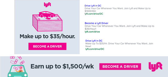 Download Lyft Ad Creatives - Lyft Ad For Drivers - Full Size PNG Image ...