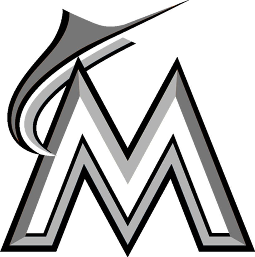 Download Mike Pasek Graphic Download - Miami Marlins White Logo - Full ...