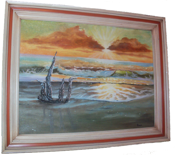 Download Oil On Canvas - Picture Frame - Full Size PNG Image - PNGkit